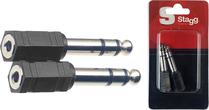 2x Female stereo mini jack / male stereo phone-plug adaptor | Reverb