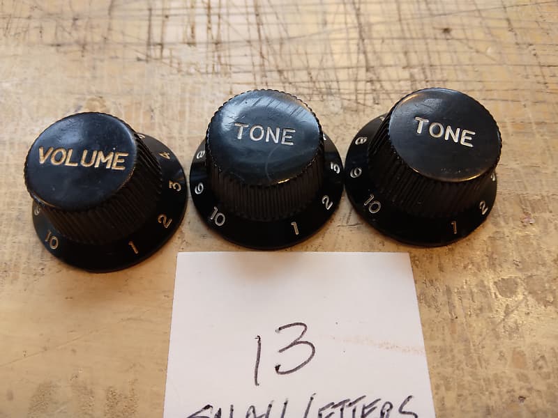 Unbranded Stratocaster Volume/Tone/Tone Knob Set 2000s - | Reverb