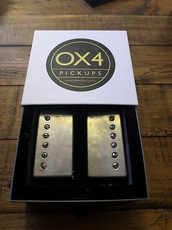 OX4 Low Wind PAF Humbucker Pickup Set Aged Covers | Reverb