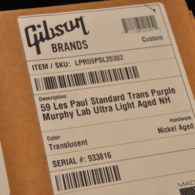 NEW Gibson Custom Shop Les Paul 59 R9 Murphy Lab Aged M2M | Reverb