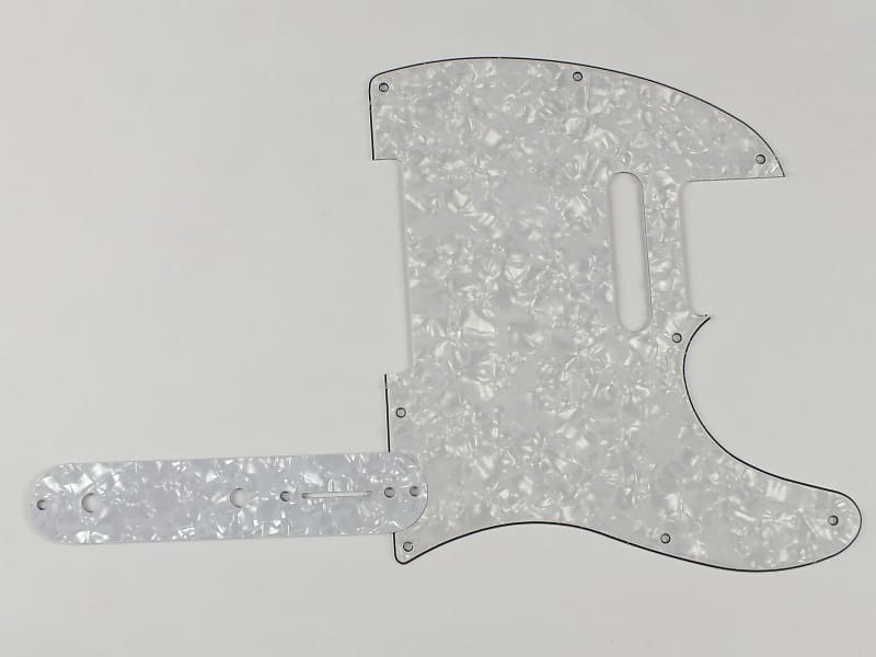 Telecaster Scratch Plate & Control Plate SET White Pearl for | Reverb