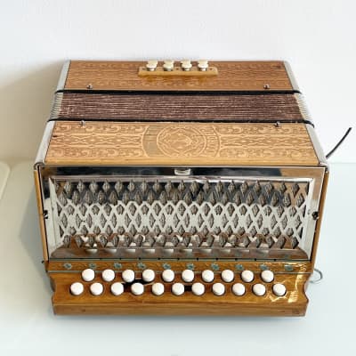 1940 Hohner A/D Button Accordion Natural Blonde Rare Vintage | Reverb