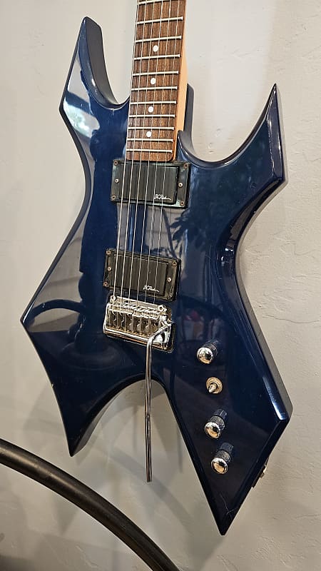 B.C. Rich Warlock Platinum 1998 - Transparent Blue | Reverb