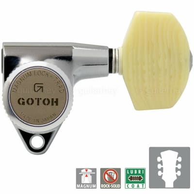 Vintage Guild Kolb Tuners 3x3 1960s Chrome | Reverb