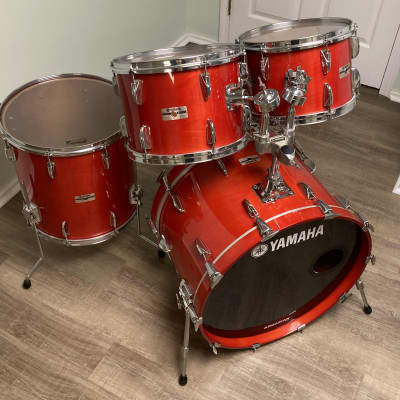 Yamaha 8000 Series Tour Custom Drum Set 80's - Red | Reverb