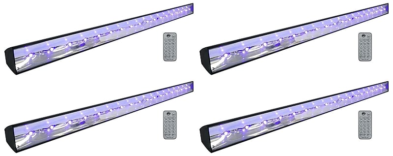 (4) American DJ ECO BAR UV DMX 18x3w Ultraviolet LED Bar | Reverb