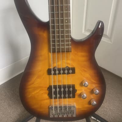 Rogue 5 String Electric Bass Guitar Sunburst | Reverb