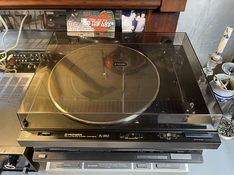 Pioneer PL-590 Full Automatic Turntable (1983) Black w/ good | Reverb