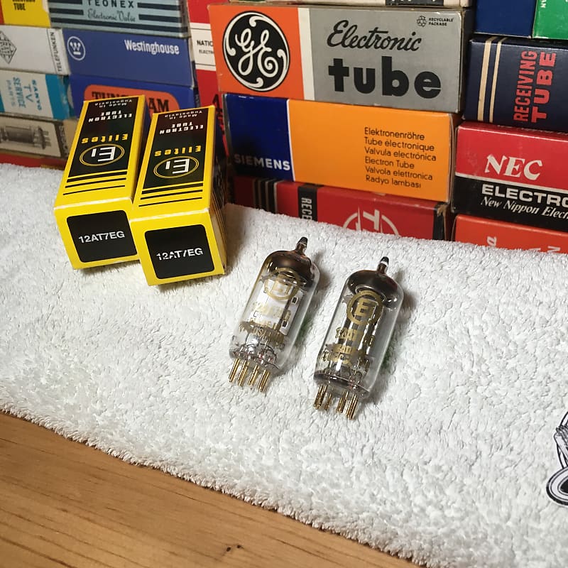 2 x Chrome Long Nickel Plate Ei Yugo 12AT7 ECC81 (Grail | Reverb UK