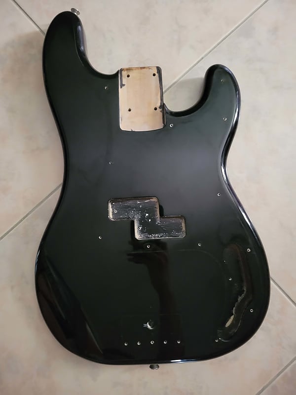 Fender P bass body - Black | Reverb