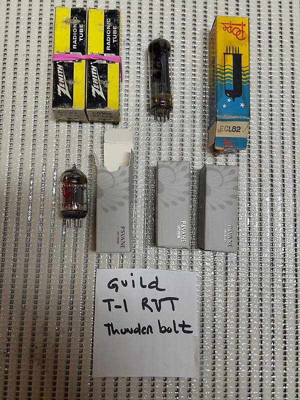 Guild Amp model T-1 RVT Thunderbolt ; Tubes Packages (7) | Reverb