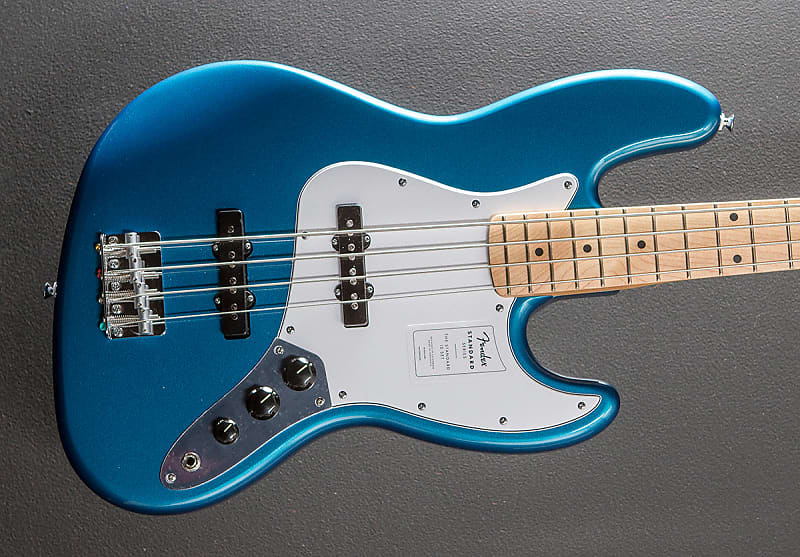 Fender Standard Jazz Bass - Aqua Marine Metallic w/Maple | Reverb