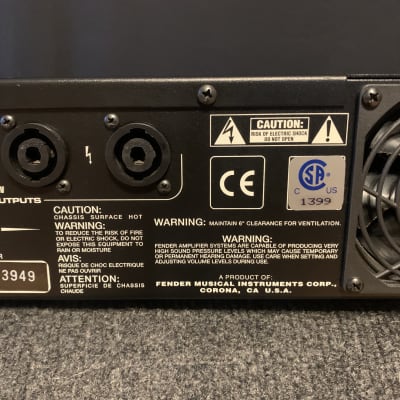 Fender MB-1200 Bass Power Amplifier (1200 Watts) | Reverb