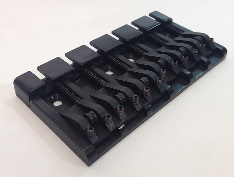 ABM Bass Bridge, 6-string, with 3D Roller Saddles, Black | Reverb