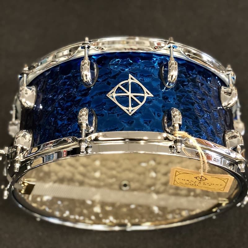 Dixon Cornerstone 6.5" x 14" Hammered Steel - Blue Titanium | Reverb