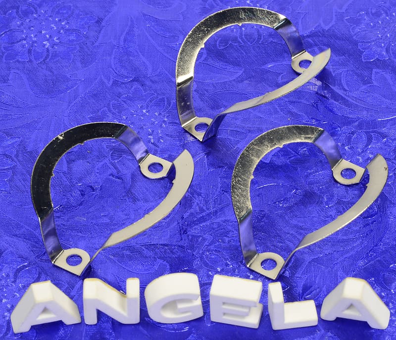 Three China Octal Tube Retainer Clips Bear Trap Type Nickel | Reverb