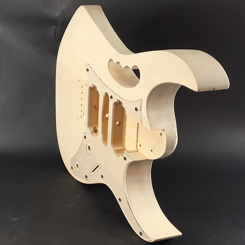 Unfinished 6 string Basswood hardtail guitar body, rear | Reverb