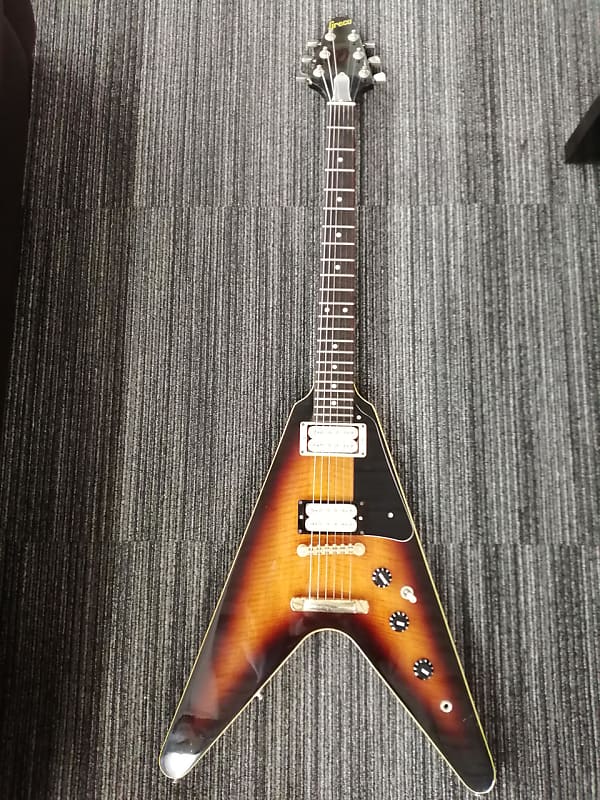 1981 Greco The Flying V CMT - Sunburst - Lawsuit Era | Reverb UK