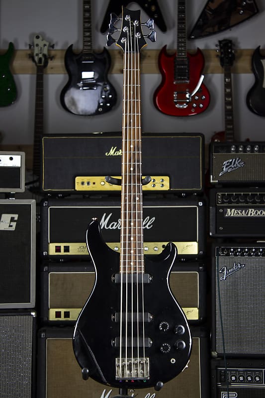 Pre factory Rare Paul Reed Smith PRS Bass V 1989 Black | Reverb
