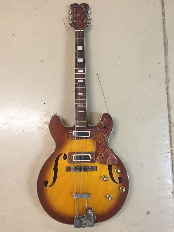 Final Price 1960s Maxitone Bruno Hollowbody Electric Guitar | Reverb