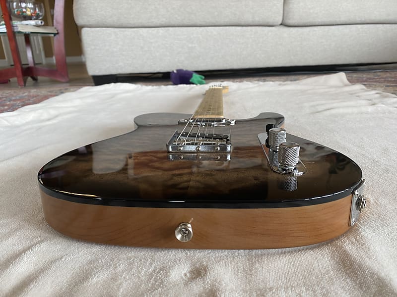 Fender Warmoth Telecaster 2022 - Gloss Washed Black Dye | Reverb