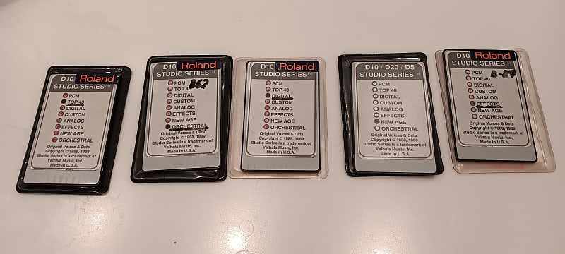 5 Roland D5/D10/D20 Studio Series R.O.M. Cards | Reverb