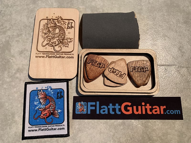 US made mahogany, maple and mango wood picks with laser | Reverb