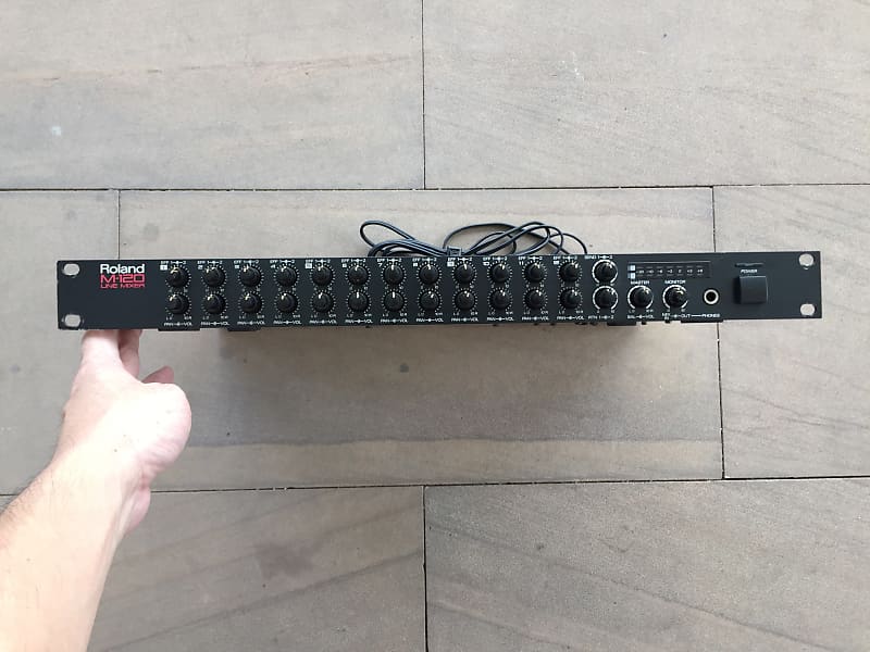 Roland M-120 Line Mixer 12 Channel Rack Mountable (Made in | Reverb