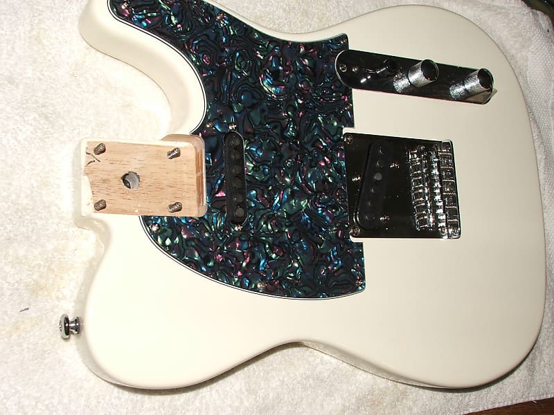 White Tele Body...upgraded Artec Alnico Big Pole | Reverb