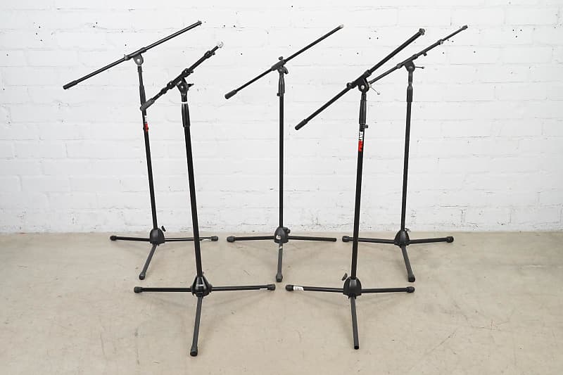 Proline DR Pro Black Tripod Microphone Studio Boom Stands w/ | Reverb
