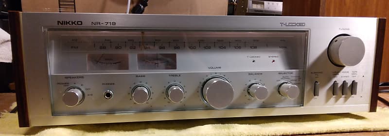 Nikko NR-719 1981 Silver with Wood Grain | Reverb