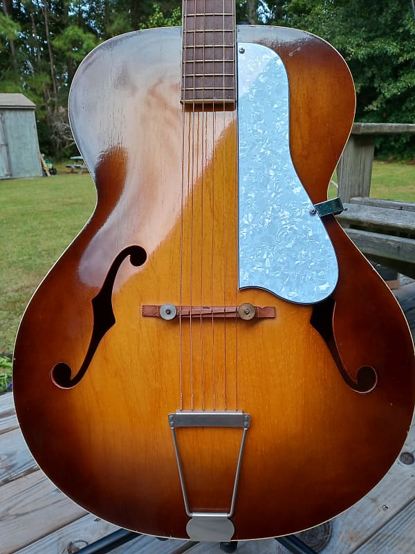 Silvertone Archtop 1960's Gloss Sunburst | Reverb
