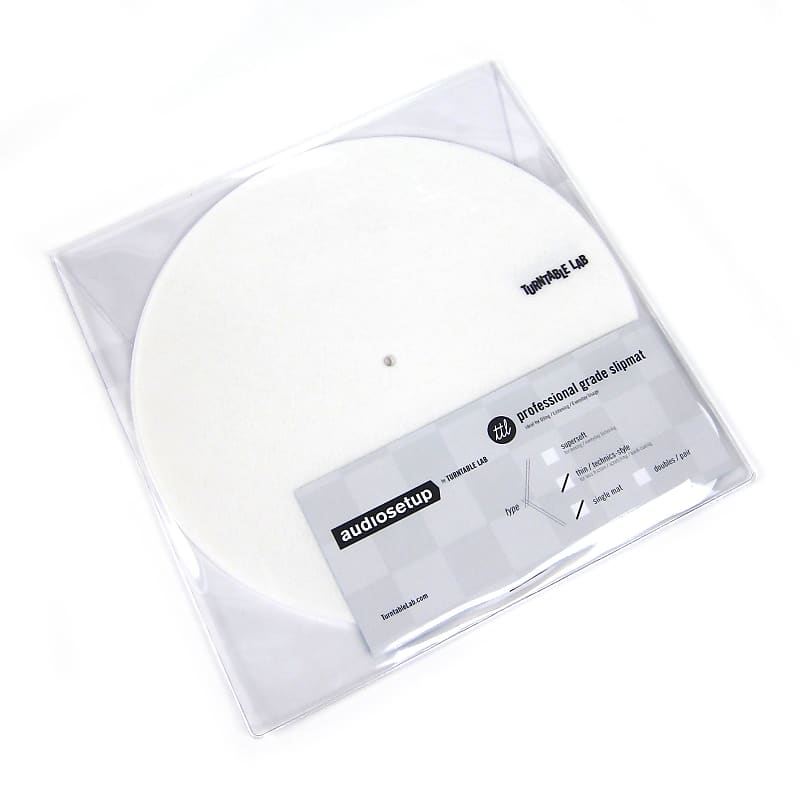 Turntable Lab: Pro Thin Slipmats (Technics Style) - White | Reverb