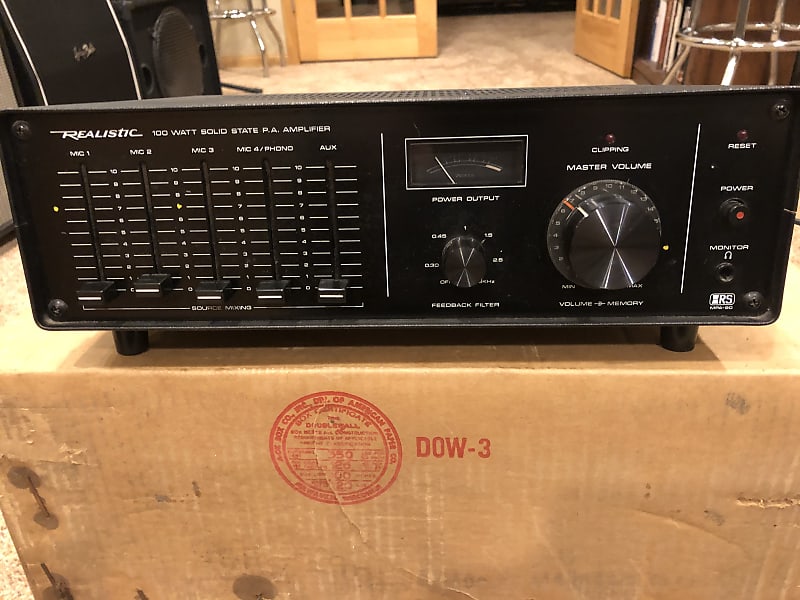 Realistic MPA-90 4 Channel 100 Watt PA Amplifier | Reverb