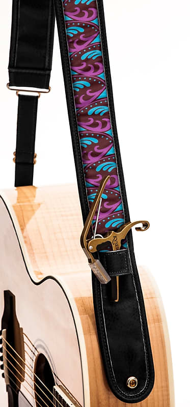 Kyser KS1C USA Made Pro Guitar Strap with Capo Keeper 2010s - | Reverb