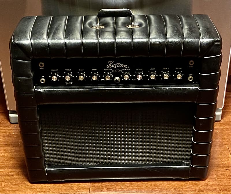 Vintage Kustom 100 K100C-8 1970s Black Tuck n Roll 2x10 Combo | Reverb