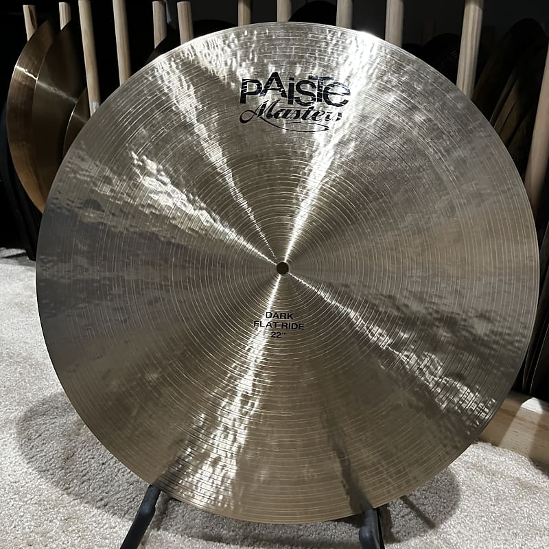 Paiste 22” Masters Dark Flat Ride VIDEO | Reverb