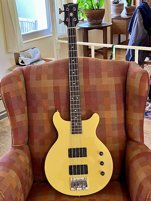 1989 Greco TVB-65 Les Paul Double Cutaway-Style Bass, Set | Reverb