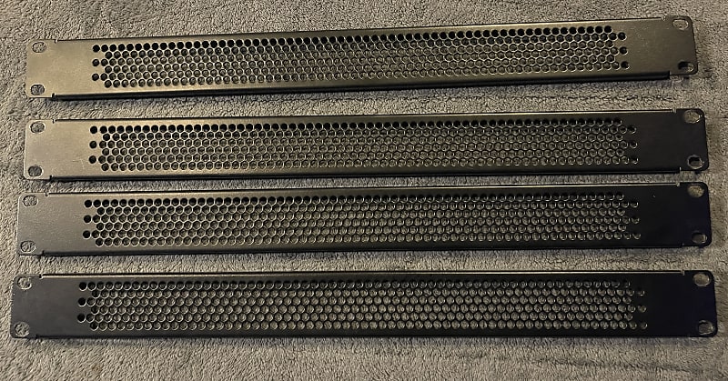 4x Vented blank rack panel 1u 2020 - Black | Reverb