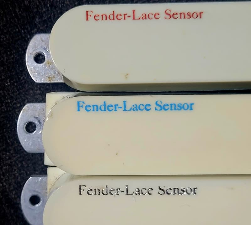 80's Fender Lace Sensor Stratocaster Pickups - Silver Blue | Reverb