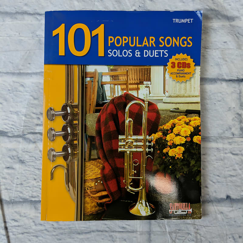 101 Popular Songs Solos & Duets For Trumpet Sheet Music Book | Reverb