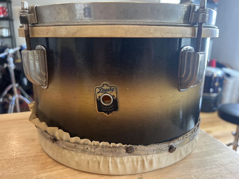 Leedy Tack bottom Tom 30s -40s - Black/gold | Reverb