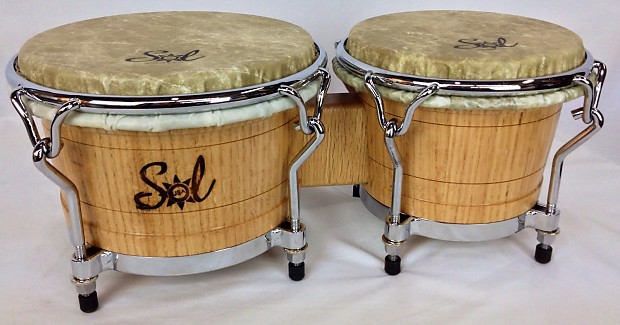 SOL PERCUSSION BG-USPRO-RONA USA Pro Bongos (Natural Red Oak) | Reverb