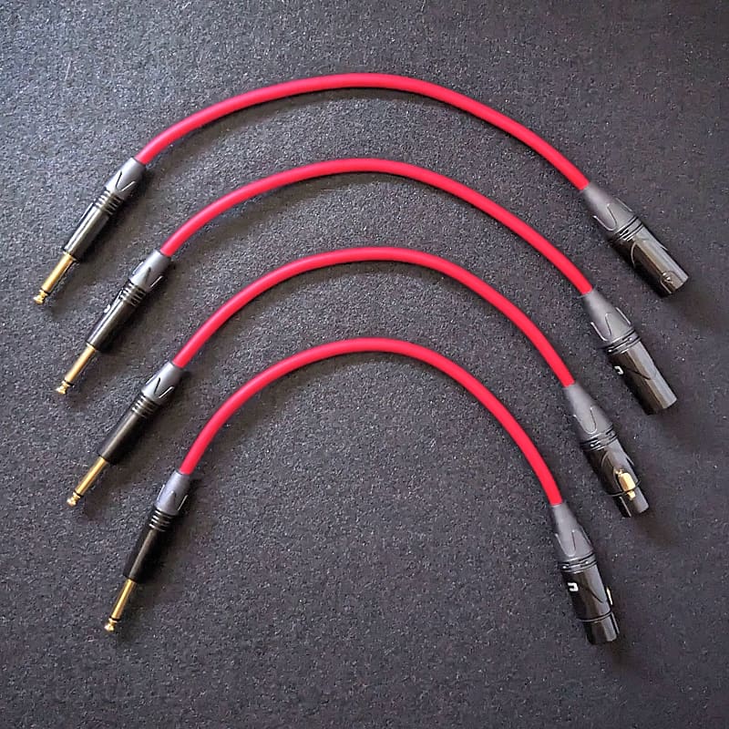 Coluber Cable Short XLR to 1/4in TS Unbalanced Patch Cables | Reverb