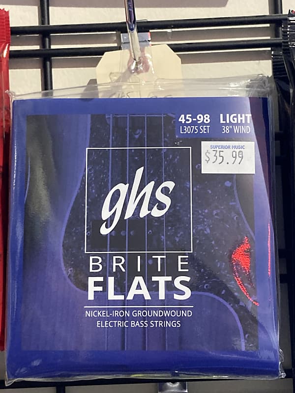 GHS Brite Flats 45-98 2023 - L3075 set 38” Wind | Reverb