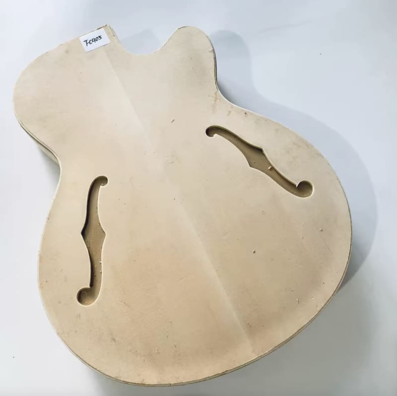 Maple Full Hollow Thick Box Jazz Guitar Body DIY Project | Reverb