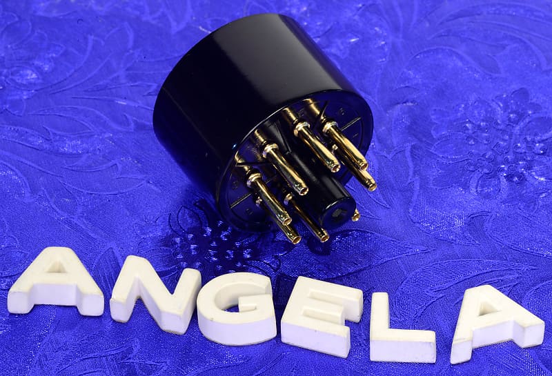 8 Pin Black Tube Base With Gold Pins For 6L6GC, 5U4GB, 6V6GT | Reverb