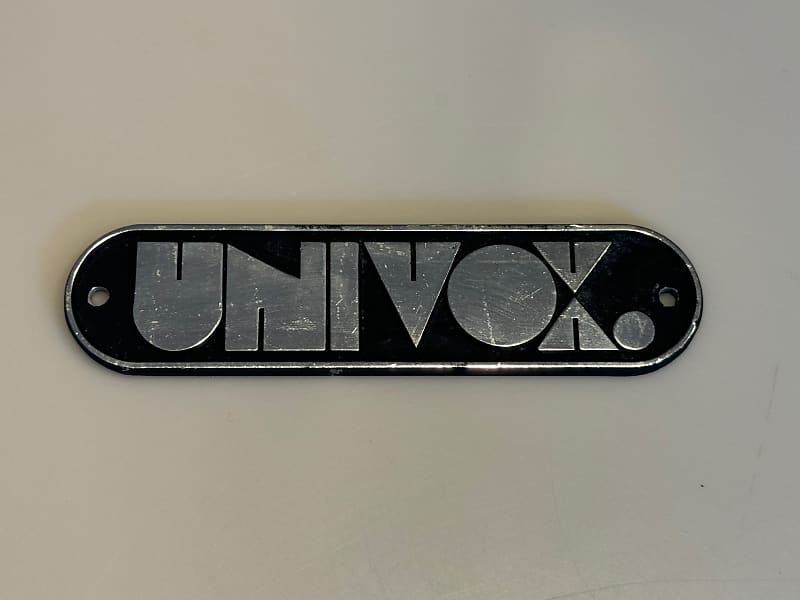 Univox Amp Logo Name Plate 70’s | Reverb
