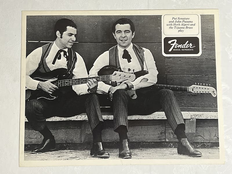 Fender Pat Senatore John Paisano 60s 8x19 glossy promo photo | Reverb