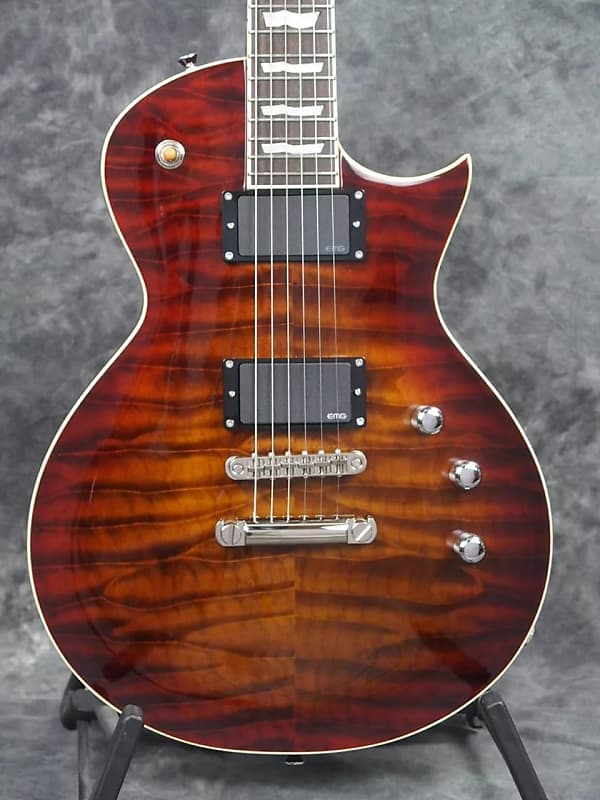 2011 ESP Eclipse II Standard QM Sunburst Electric Guitar with | Reverb